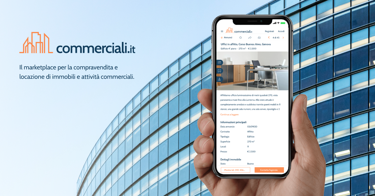 Immobili commerciali in vendita • Commerciali.it